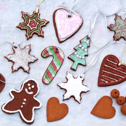 3 Ingredient Cinnamon Ornaments bake and no bake options