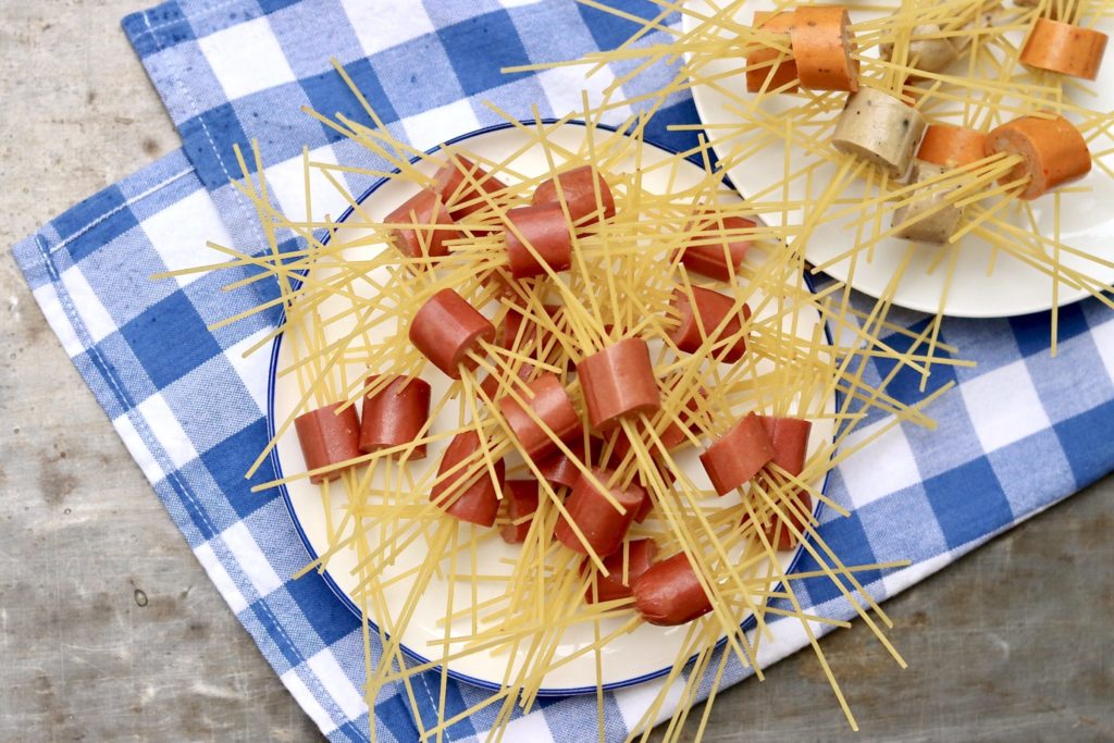 Threaded Hot Dog or Sausage Spaghetti (aka "Spider Dogs") – The ...