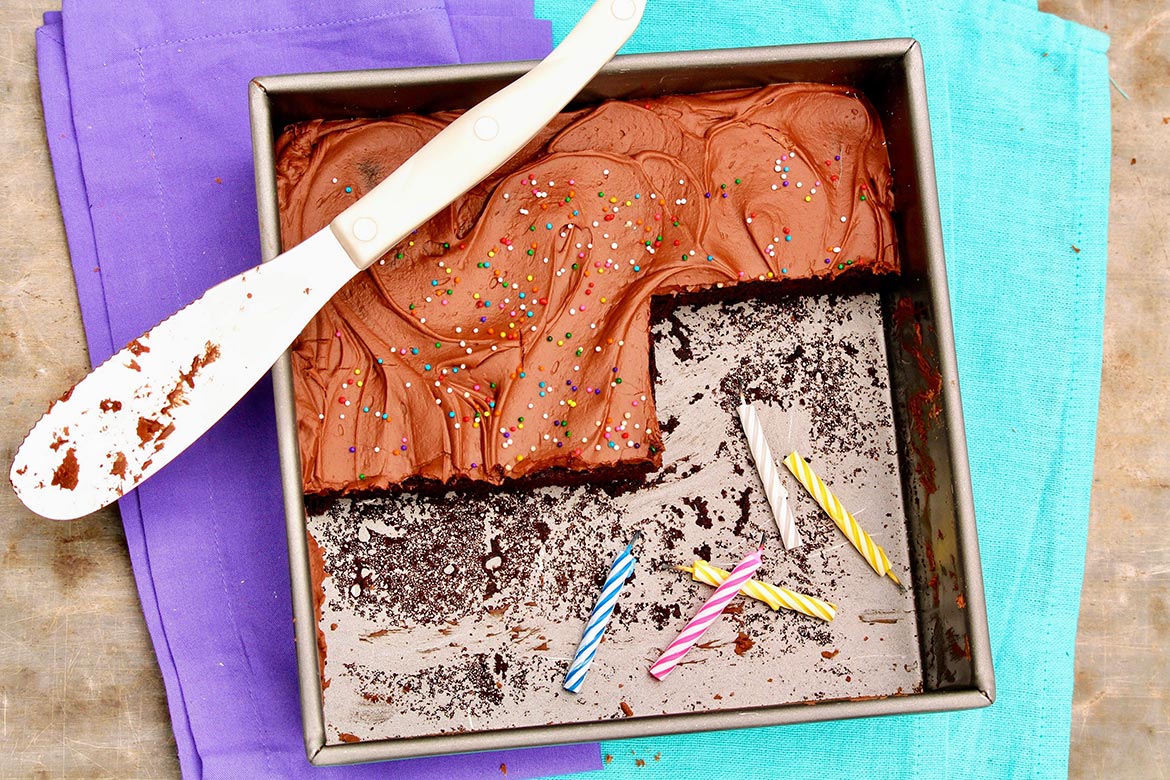 Wacky Cake with Easy Chocolate Frosting (Egg- & Dairy-Free with GF ...